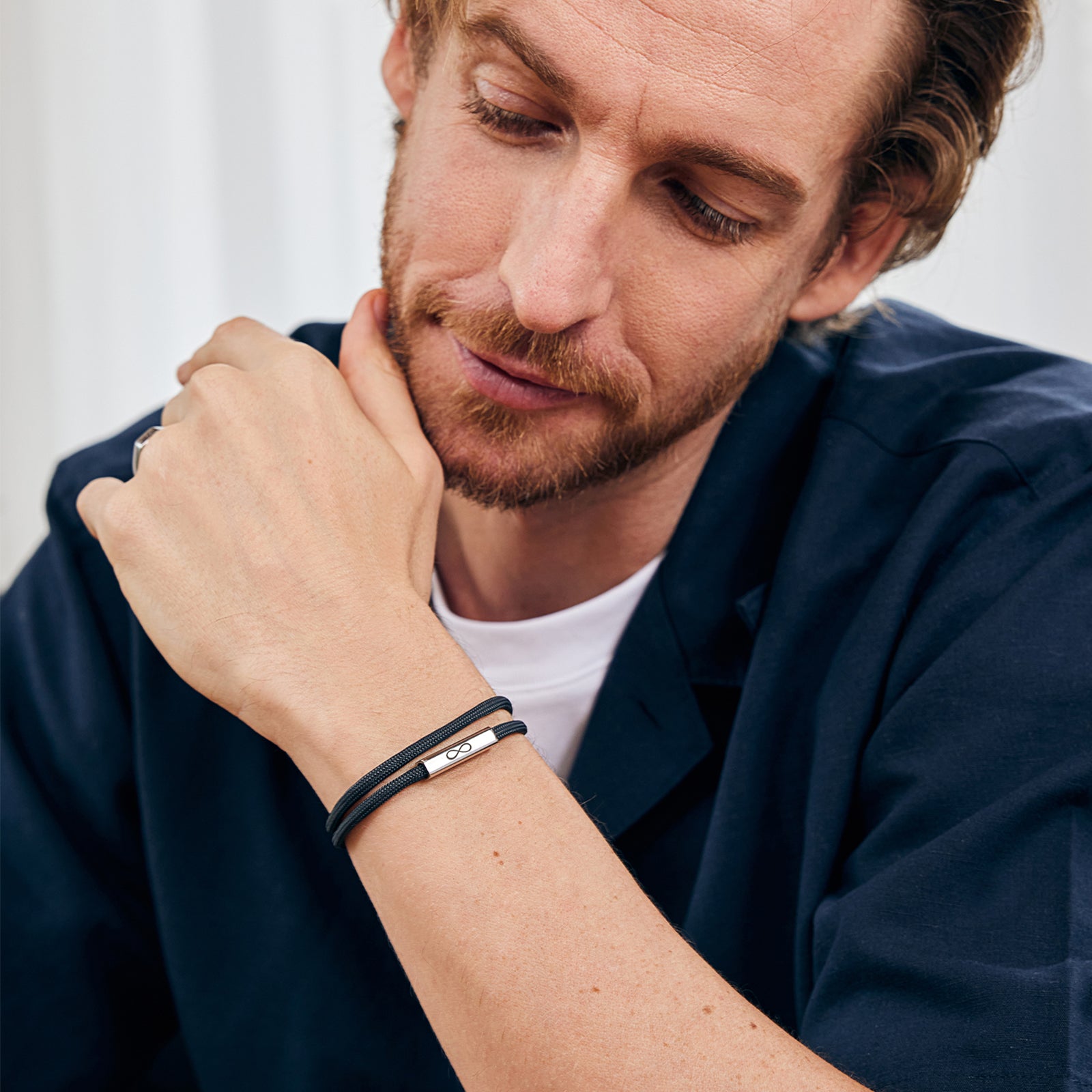 Personalized men s bracelet with magnet sailing rope VIVIANNA