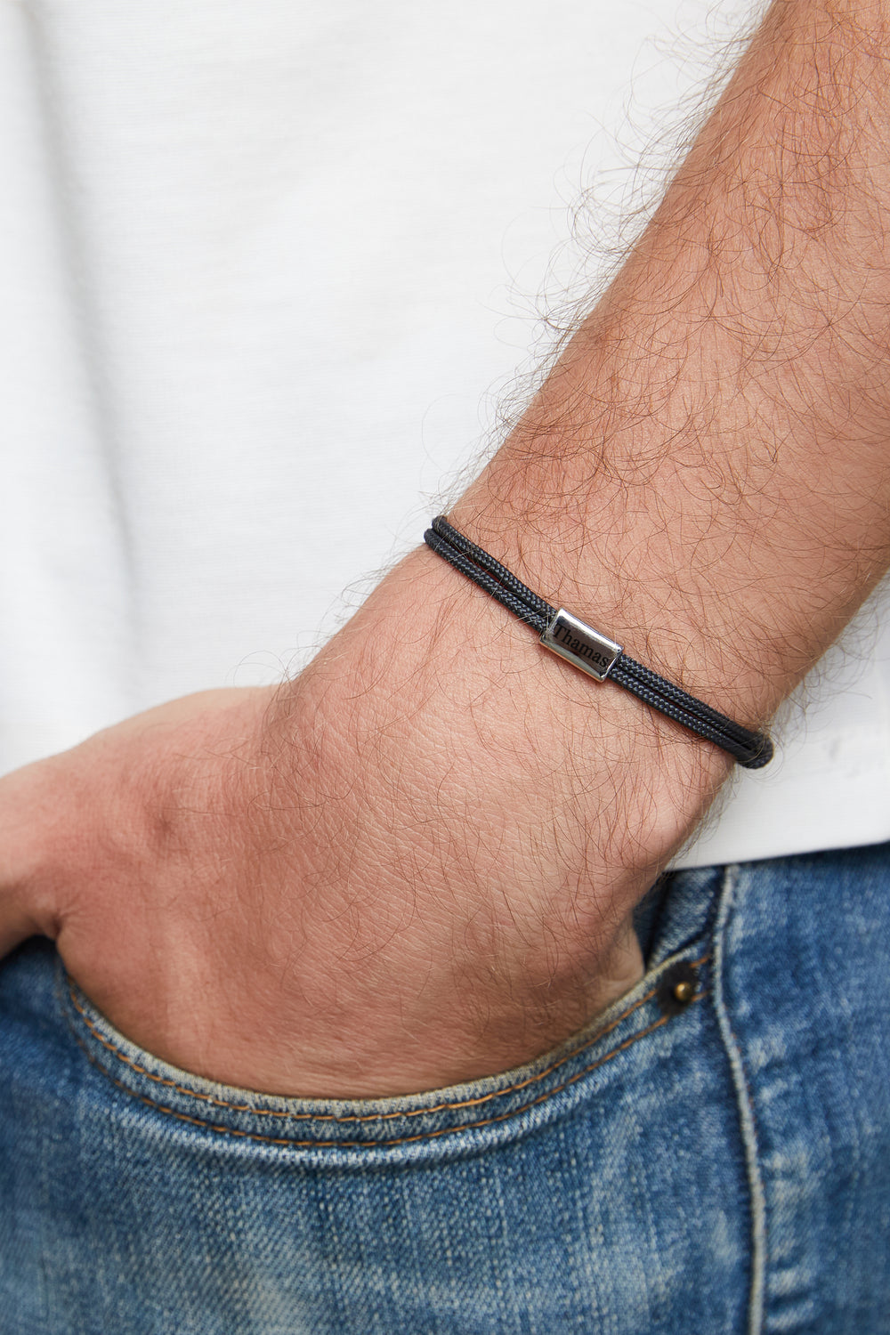 Herren Armband | Graviertes Nylon Armband | VIVIANNASCHMUCK